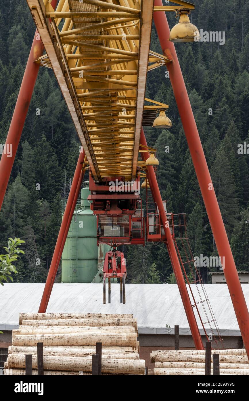 woodworking industry in Alps, Italy Stock Photo - Alamy