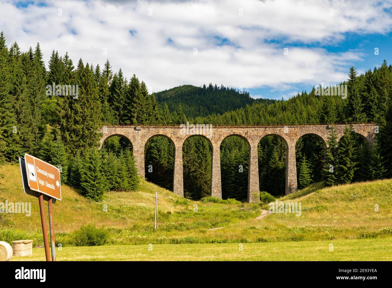 Chmarossky viaduct, old railroad, Telgart, Slovakia Stock Photo - Alamy