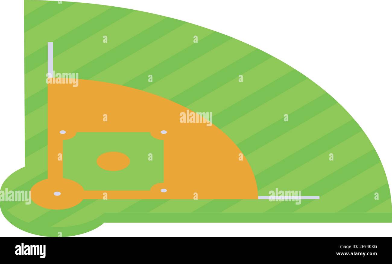 Baseball field icon. Isometric of baseball field vector icon for web ...