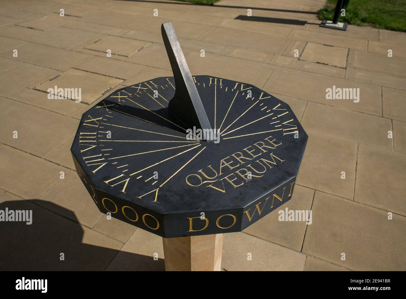 Sundial inside Downing College in Cambridge, England, UK Stock Photo ...