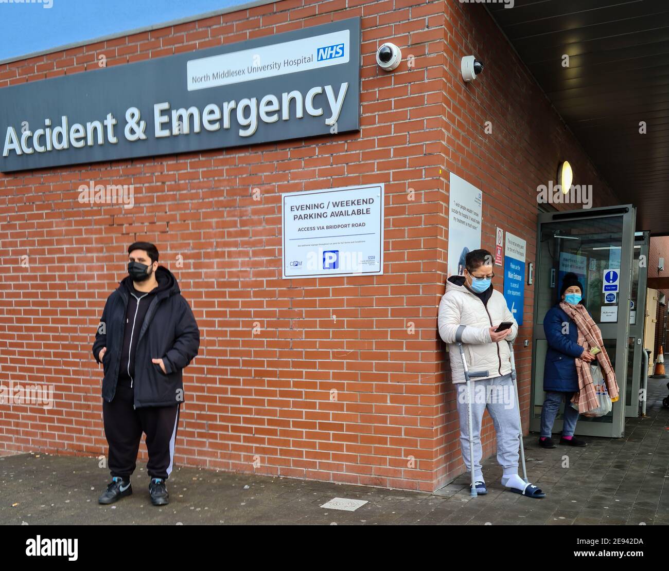 An exterior and signage of the Accident and Emergency department of ...