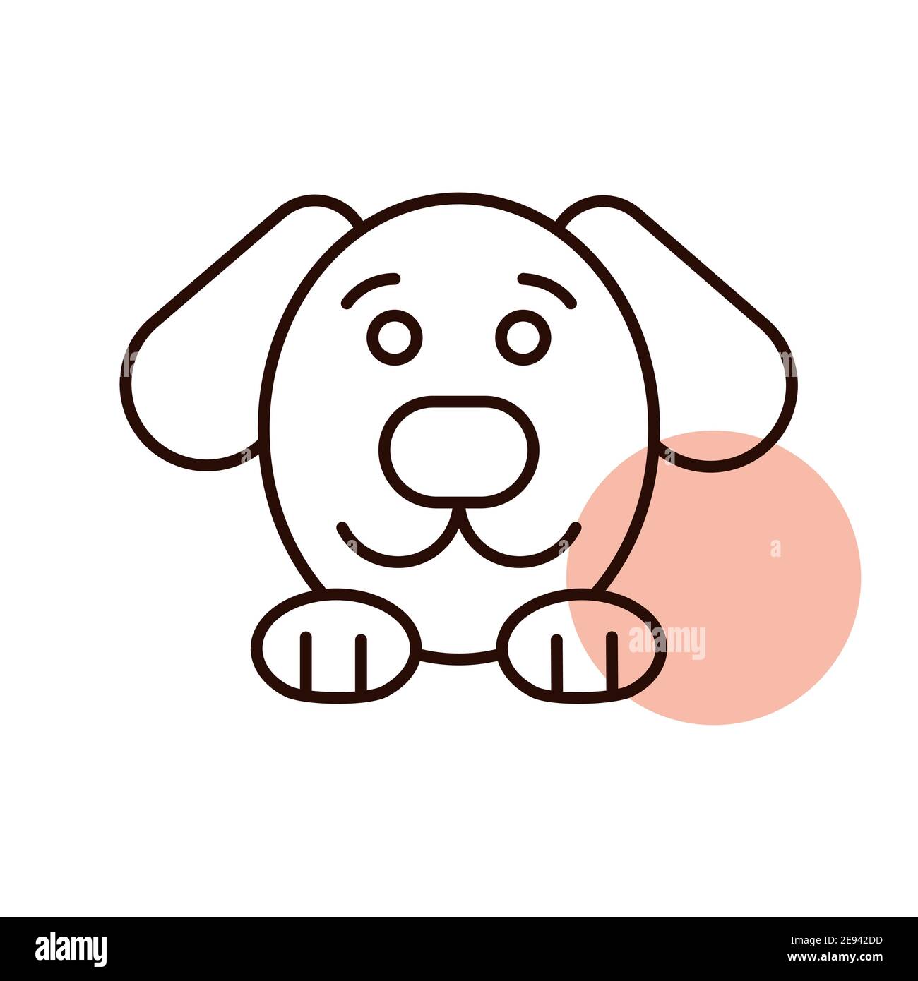 Dog vector icon. Pet animal sign. Graph symbol for pet and veterinary ...