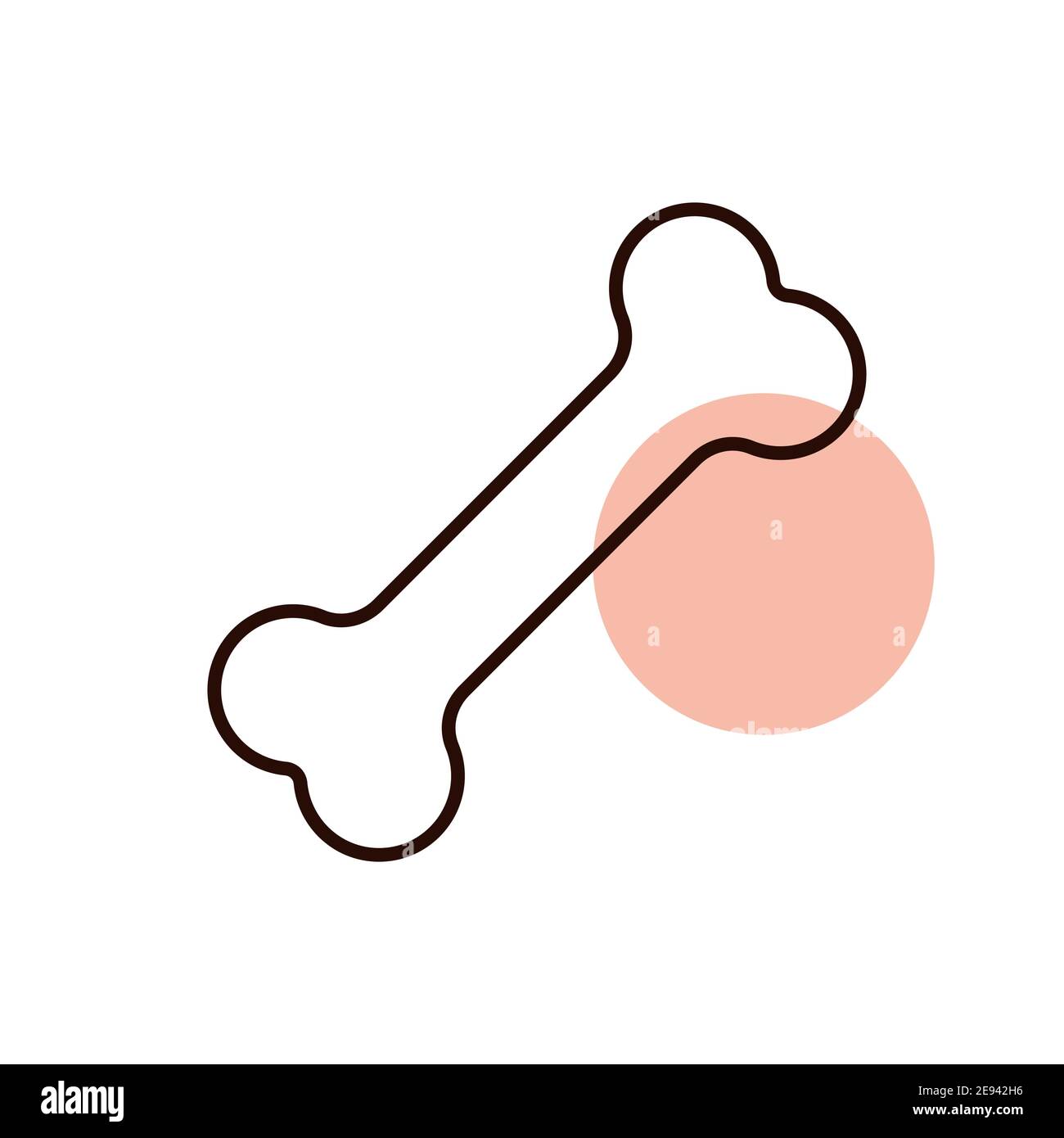 Dog bone vector icon. Pet animal sign. Graph symbol for pet and ...