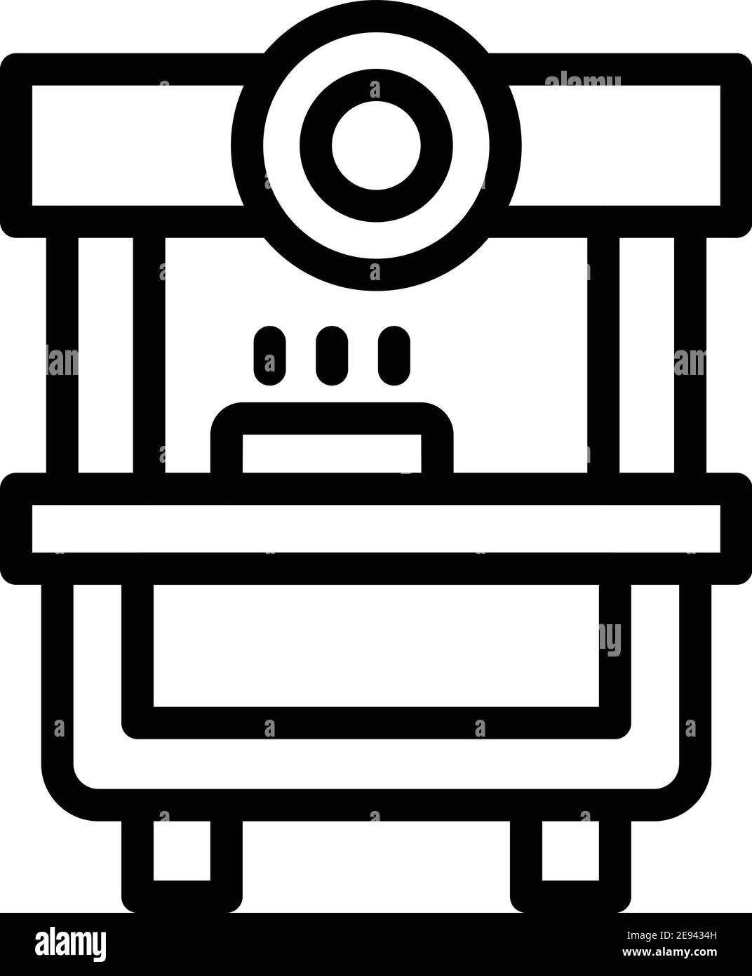 Street food shop icon. Outline street food shop vector icon for web ...