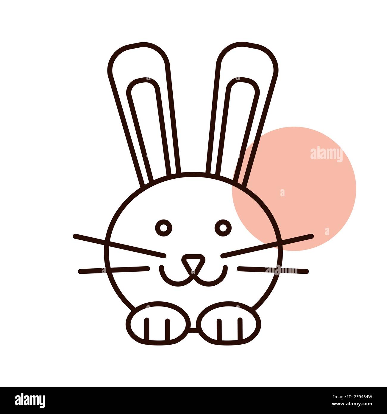 Rabbit vector icon. Pet animal sign. Graph symbol for pet and ...