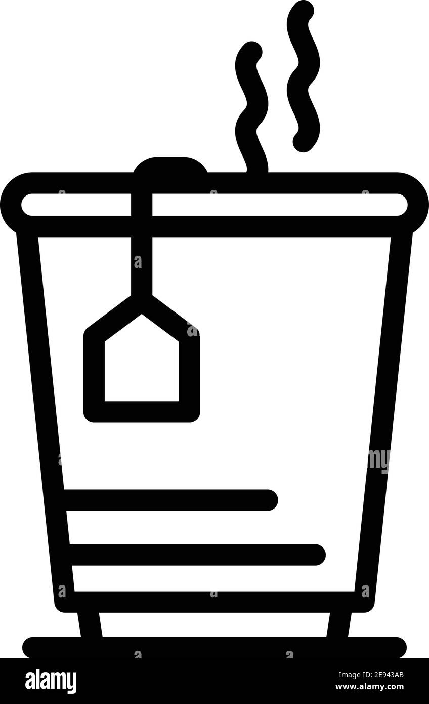 Plane tea icon. Outline plane tea vector icon for web design isolated ...