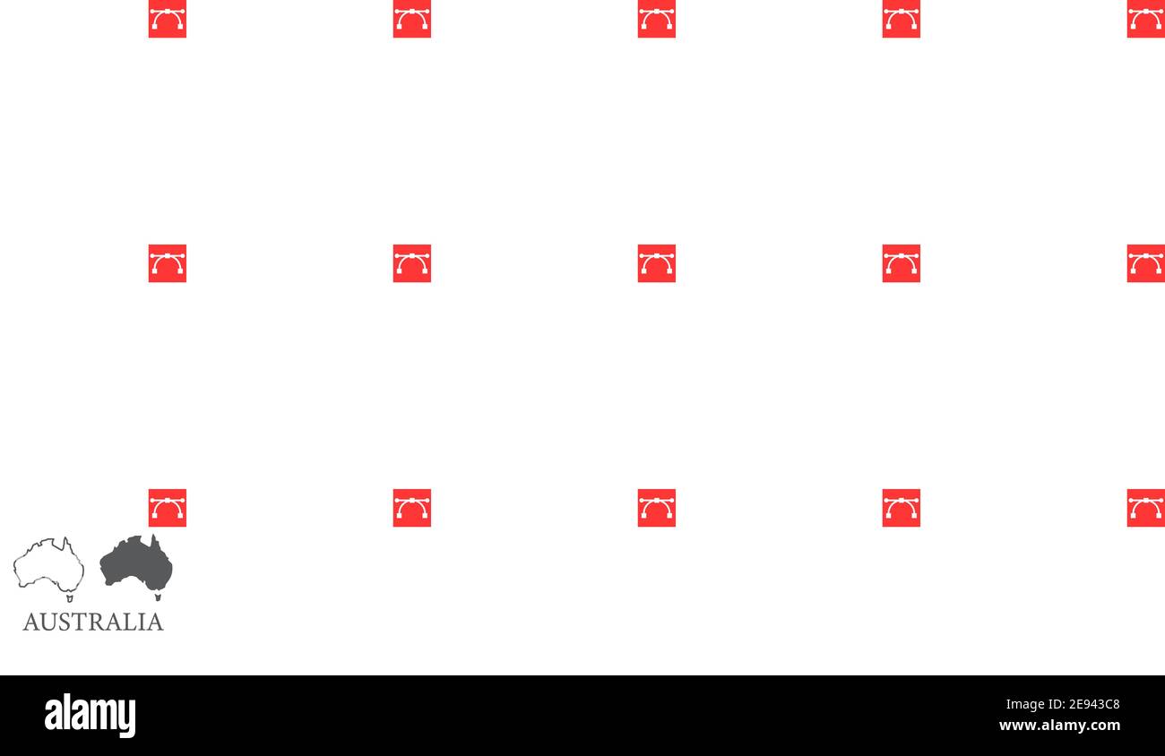 Map of Australia line and glyph icon, country and geography, australia ...