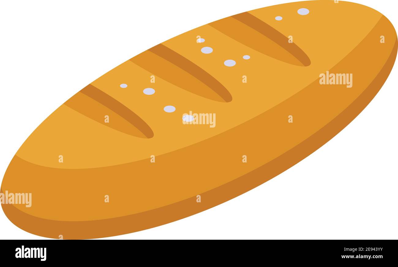 Bread baton icon. Isometric of bread baton vector icon for web design ...