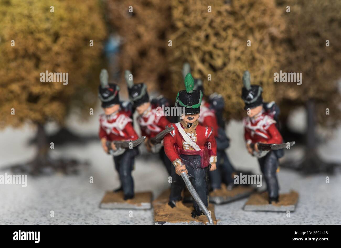 Wargame figures - Napoleonic British 52nd Light Infantry officer Stock ...