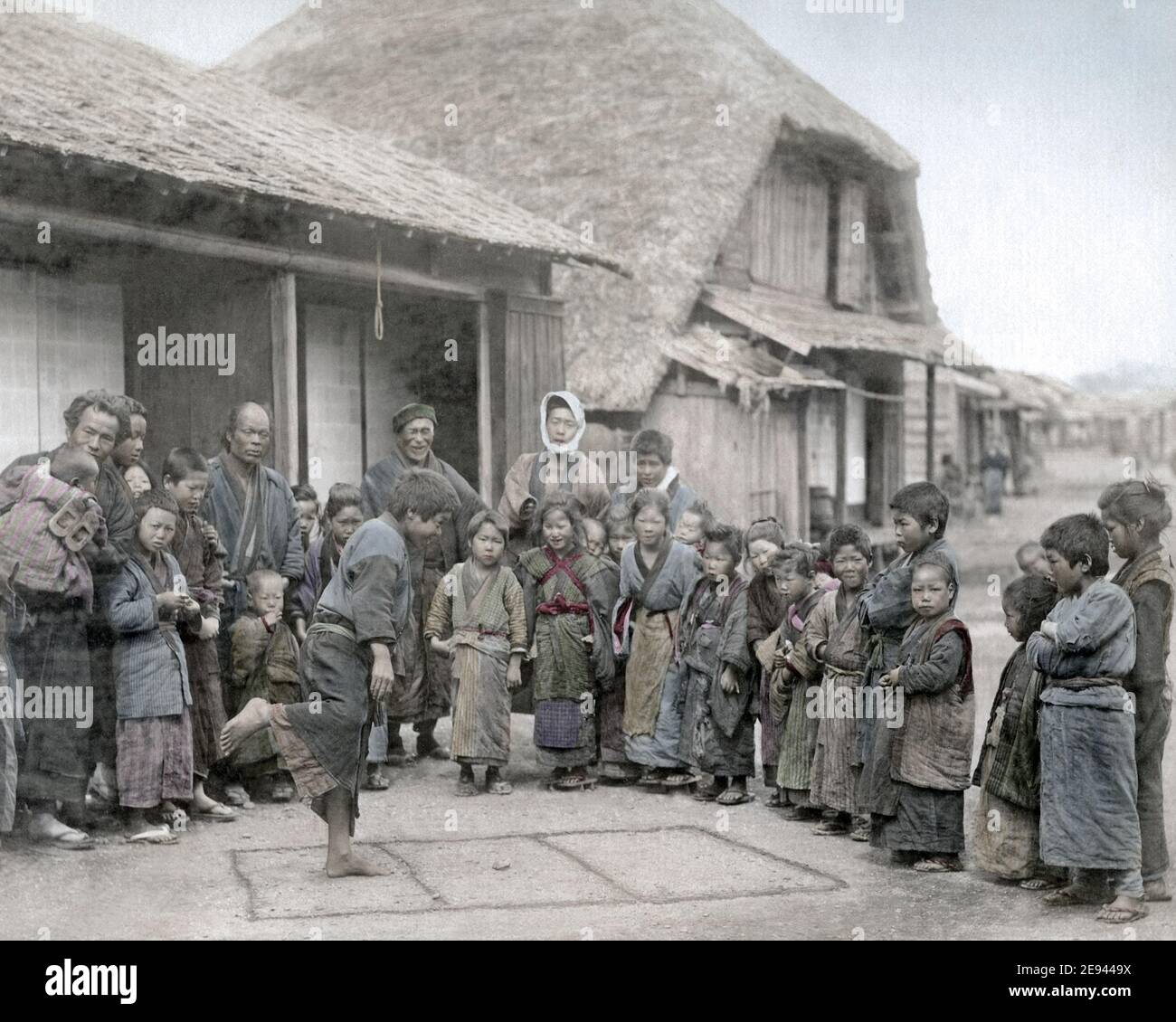 Late 19th century photograph - Children Playing Hopscotch, Japan ...