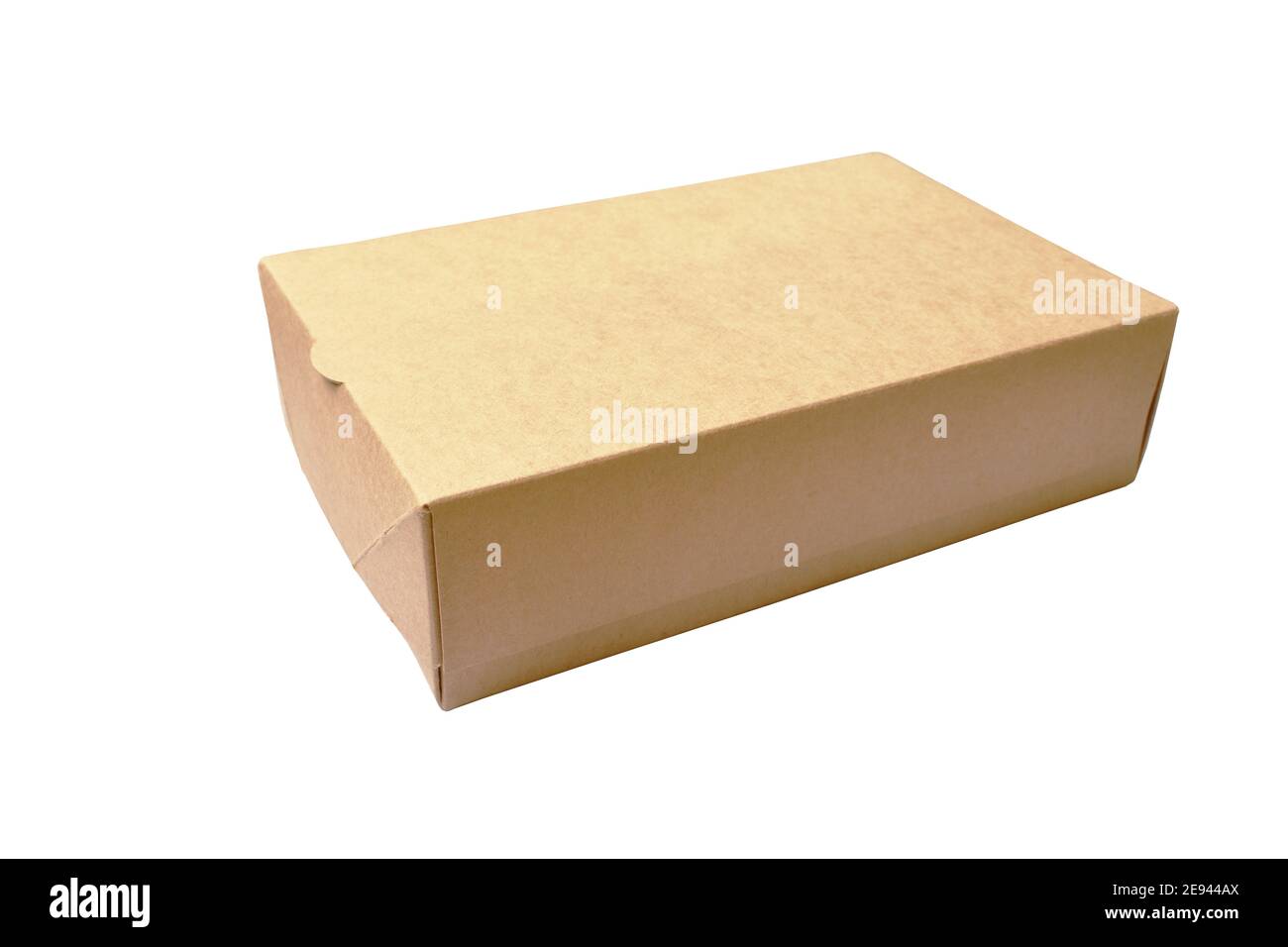 brown hard paper box arranging on white background Stock Photo - Alamy