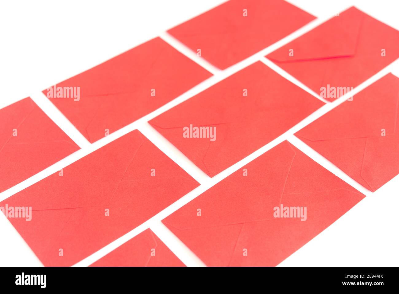 red letter envelope on white background Stock Photo - Alamy