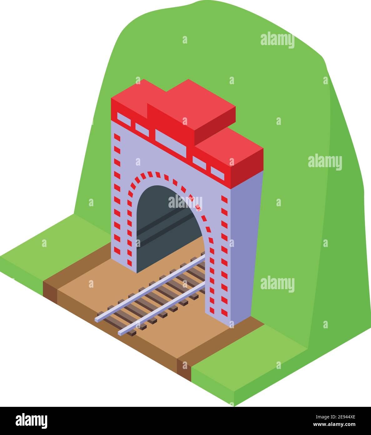 Railroad tunnel icon. Isometric of railroad tunnel vector icon for web ... Railroad tunnel icon. Isometric of railroad tunnel vector icon for web ...