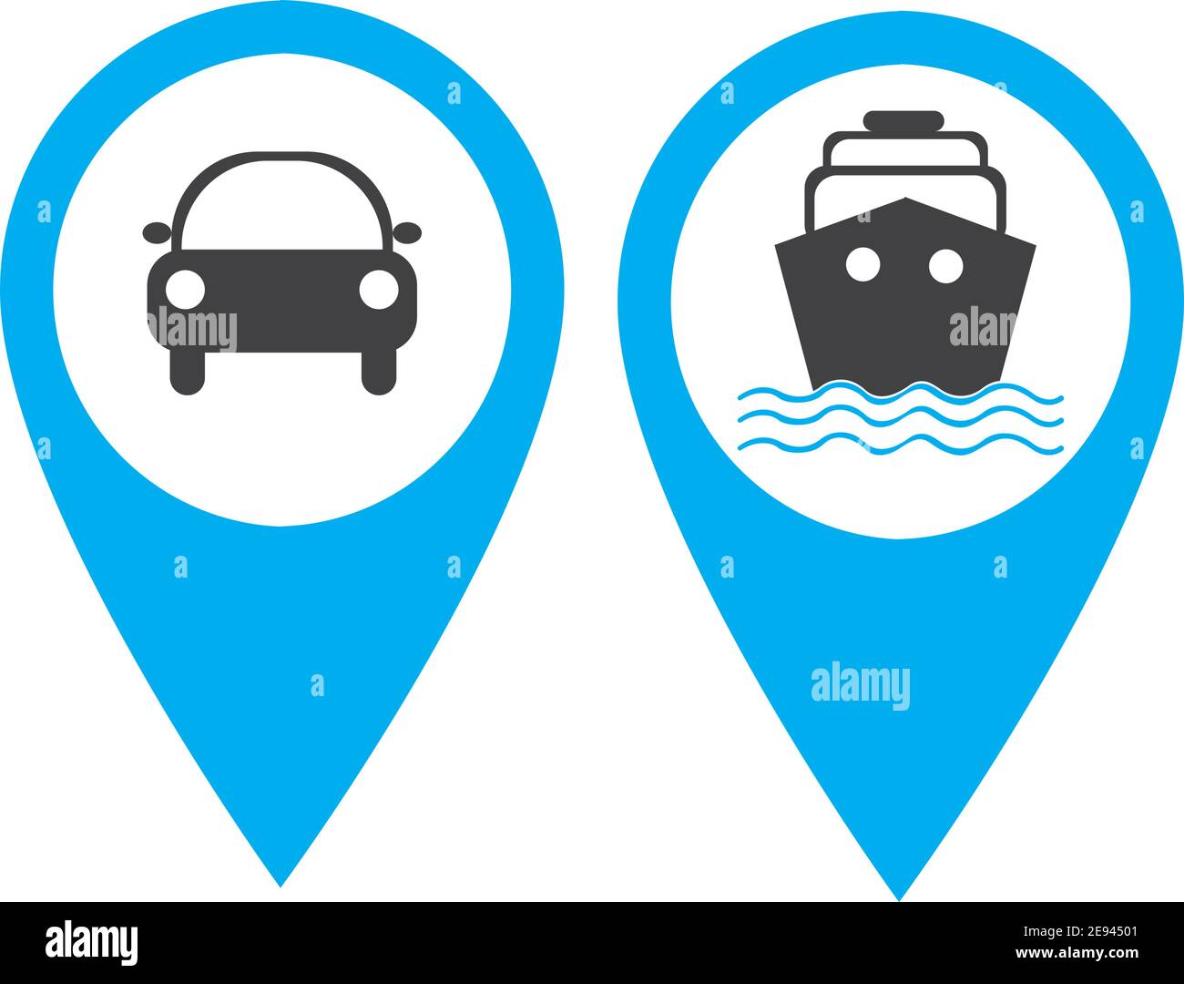 Transport buttons set with map Vector illustration transportation map ...