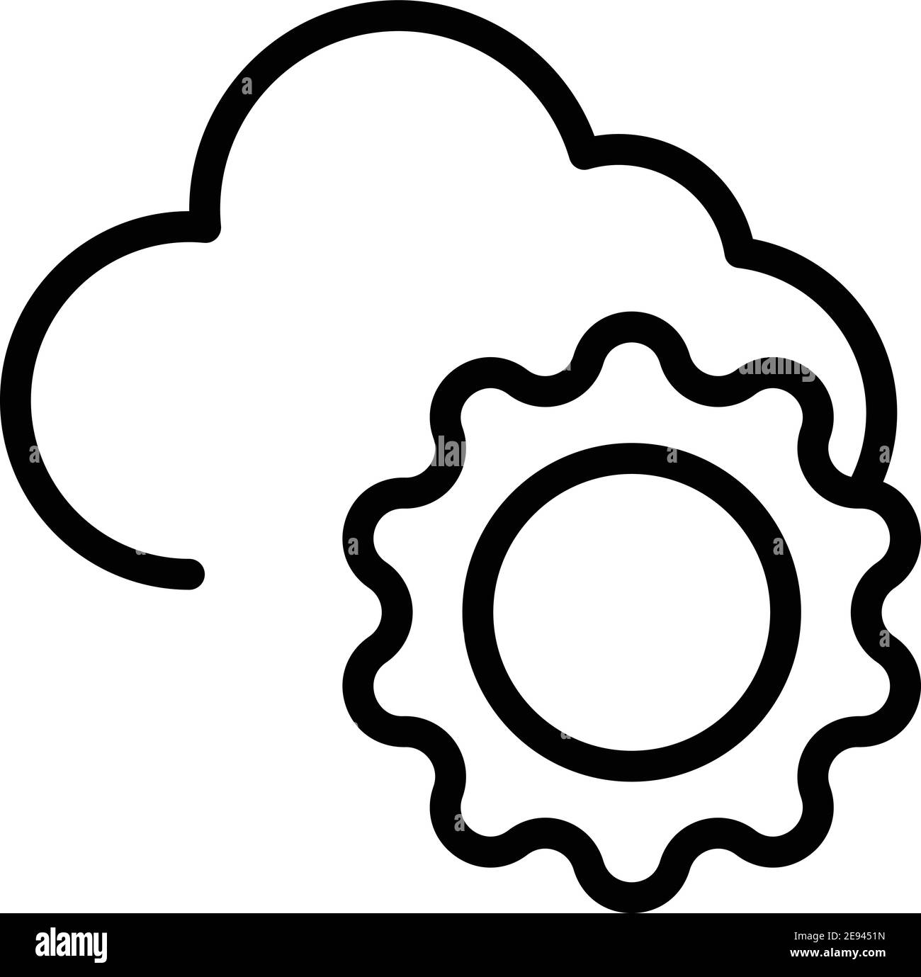 Mostly cloudy icon. Outline mostly cloudy vector icon for web design ...