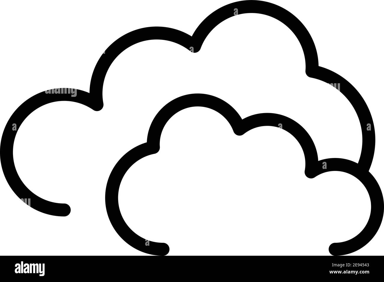 Cloudy day icon. Outline cloudy day vector icon for web design isolated ...