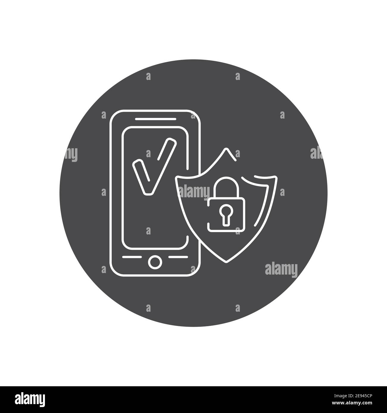 Antivirus mobile application in smartphone black glyph icon. Pictogram ...