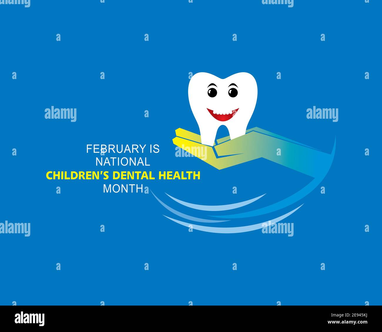 Vector illustration of National Children's Dental Health observed in ...