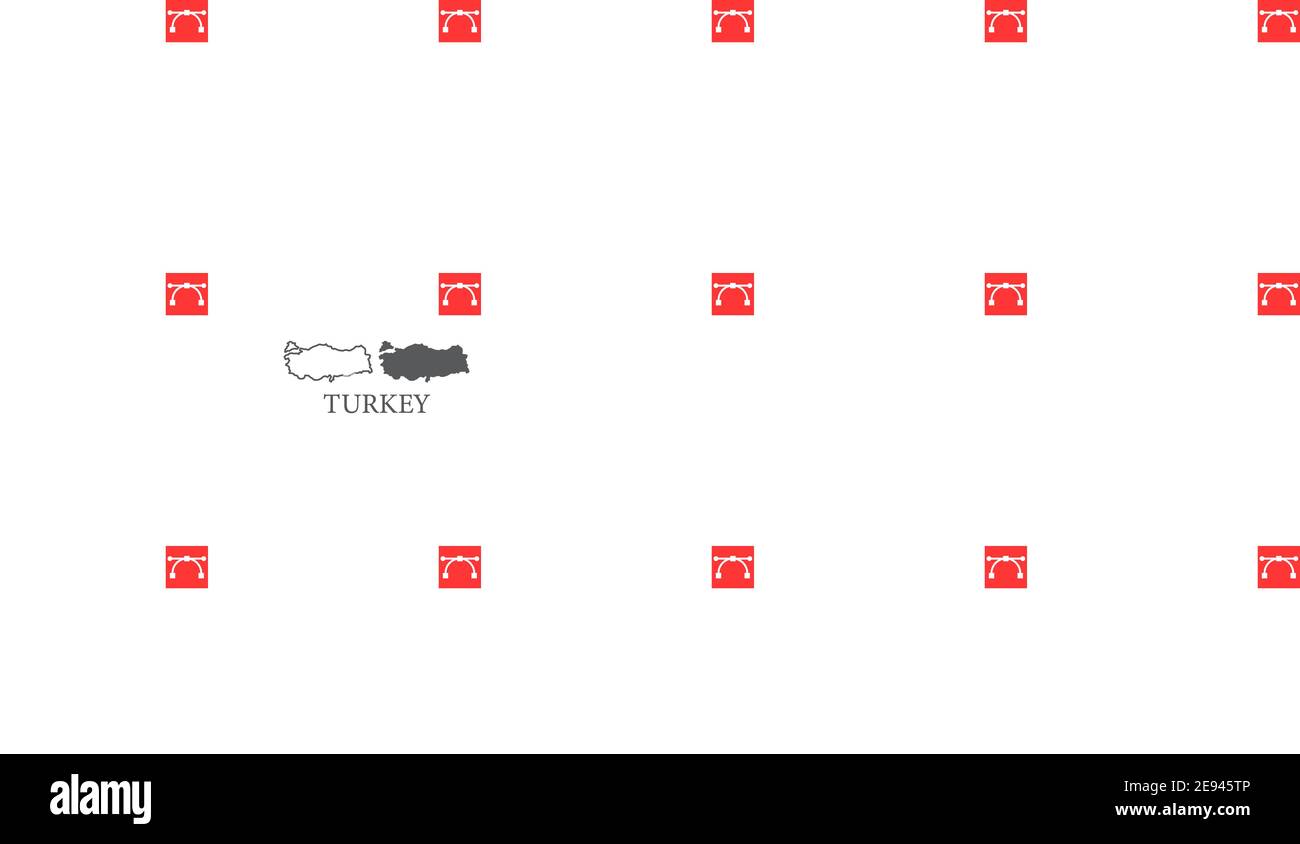 Map of Turkey line and glyph icon, country and geography, turkey map ...