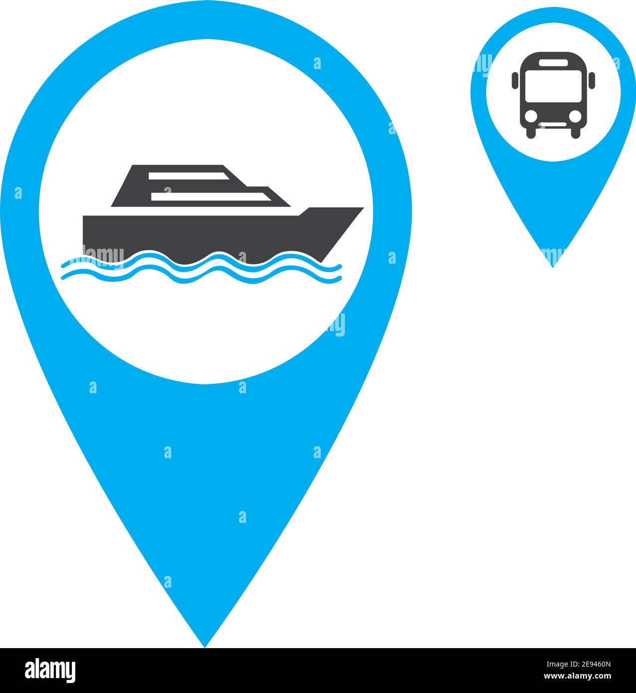 Transport buttons set with map Vector illustration transportation map ...