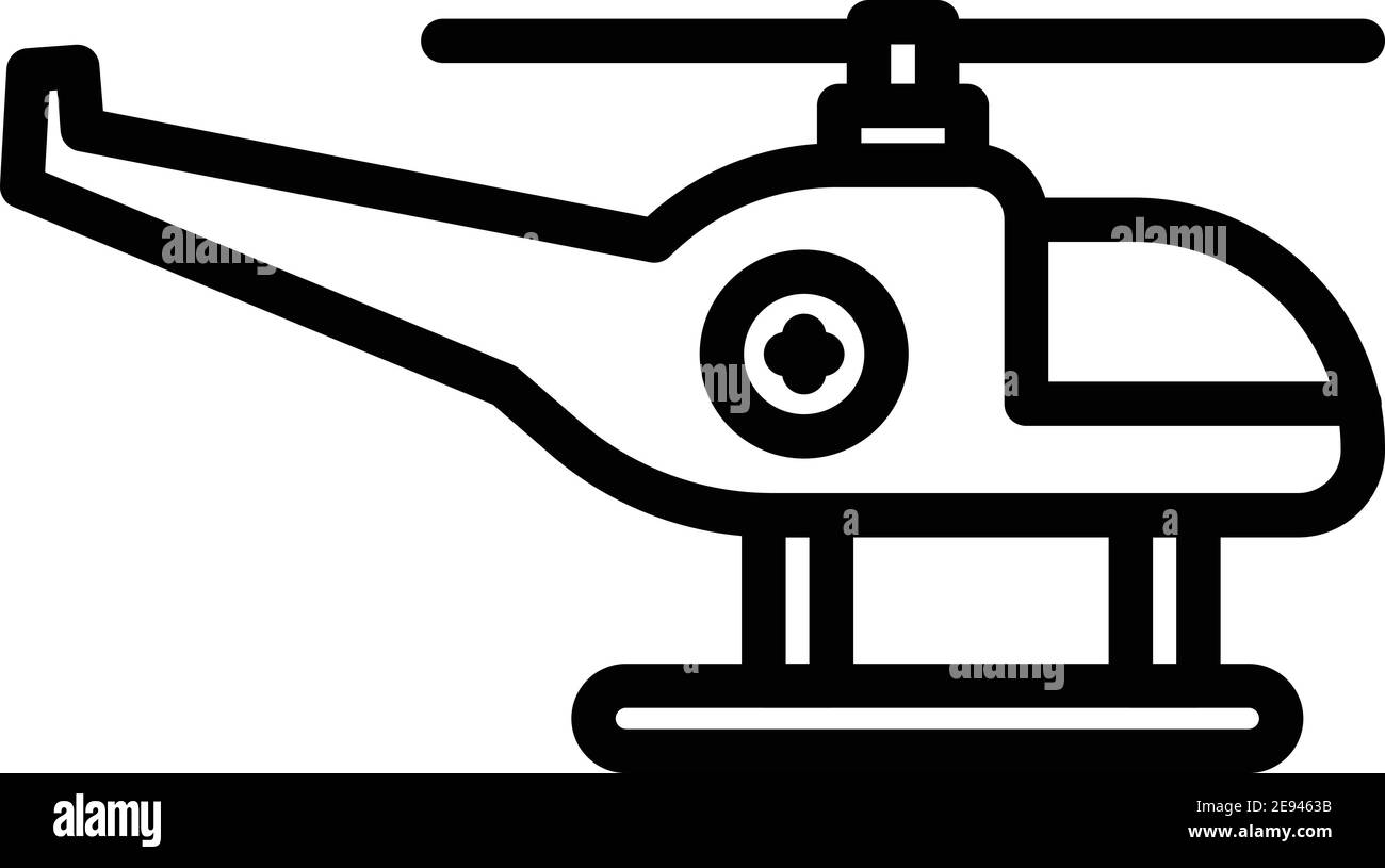 Force rescue helicopter icon. Outline force rescue helicopter vector ...