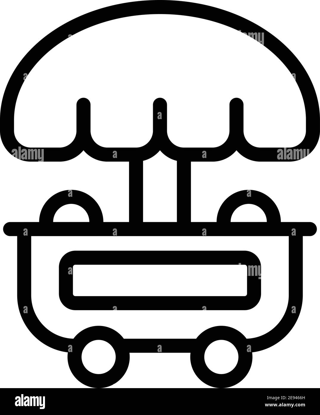 Junk food stand icon. Outline junk food stand vector icon for web ...