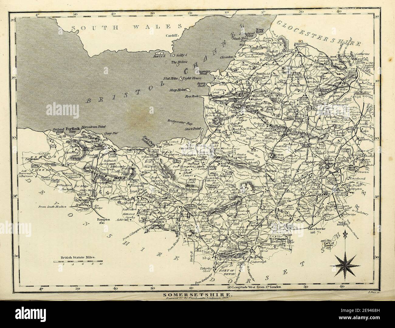 Somerset map hi-res stock photography and images - Alamy