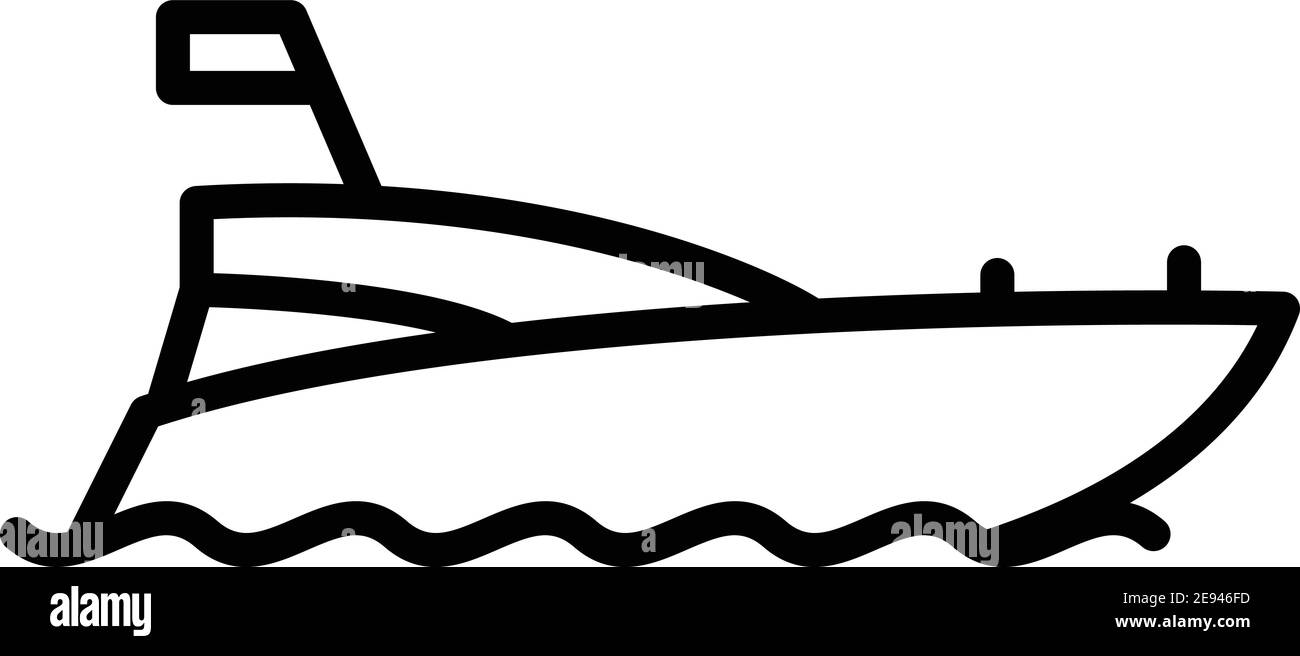 Rescue boat icon. Outline rescue boat vector icon for web design ...