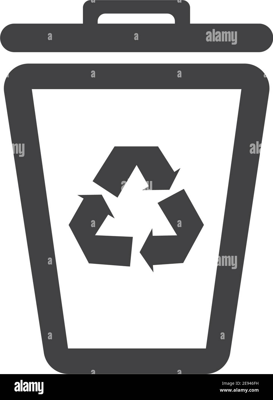 White metal trash can Stock Vector Images - Alamy