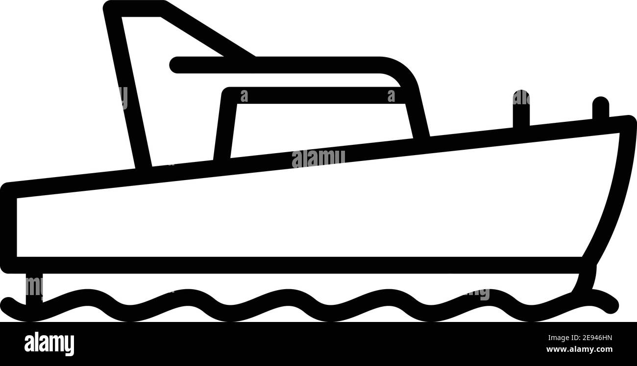 Emergency rescue boat icon. Outline emergency rescue boat vector icon ...