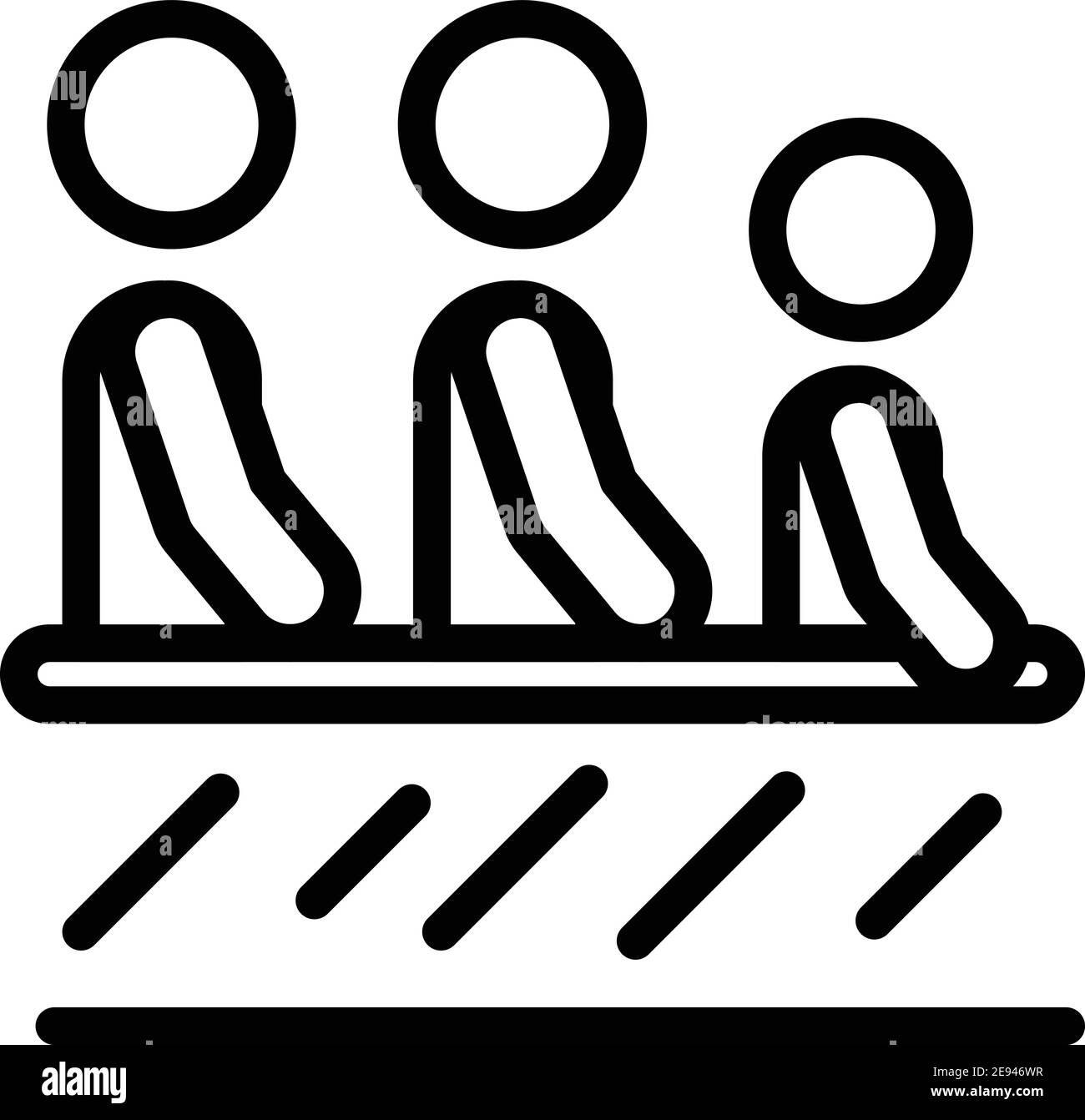 Plane passengers icon. Outline plane passengers vector icon for web ...