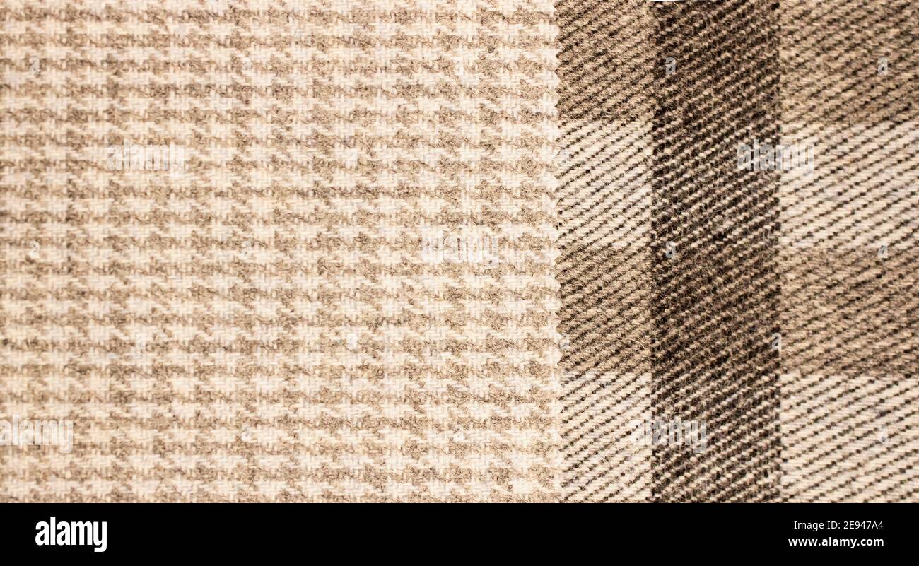 Checkered fabric in brown and beige tones Stock Photo - Alamy
