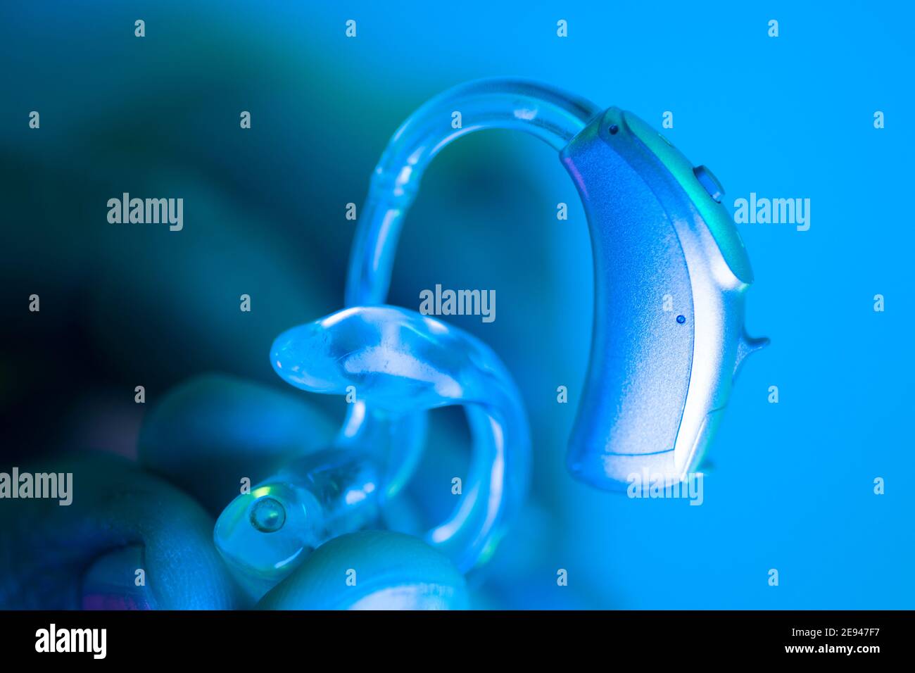 Modern digital hearing aid for deafness and deaf people Stock Photo - Alamy
