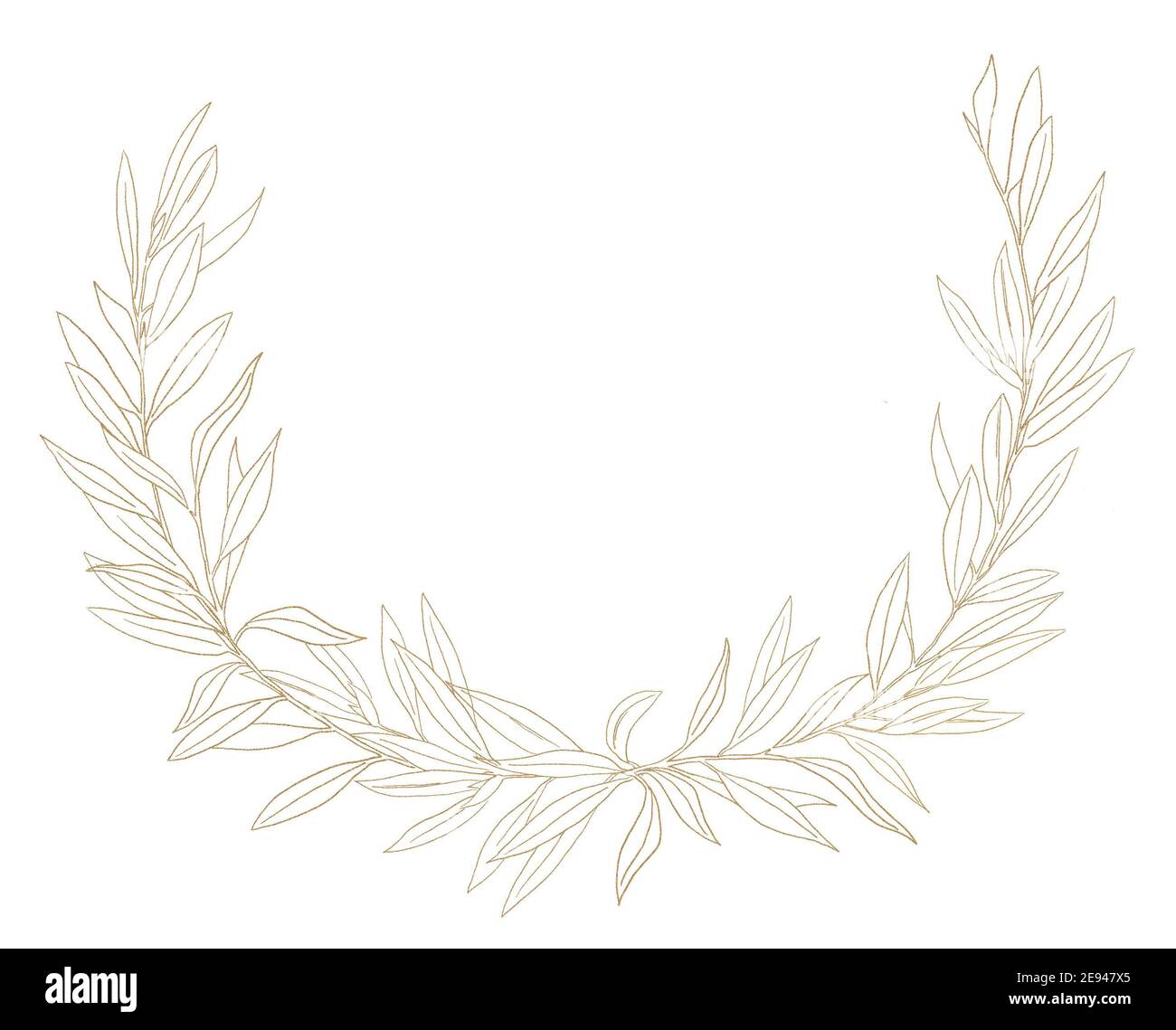 Watercolor round frame hand Cut Out Stock Images & Pictures - Alamy