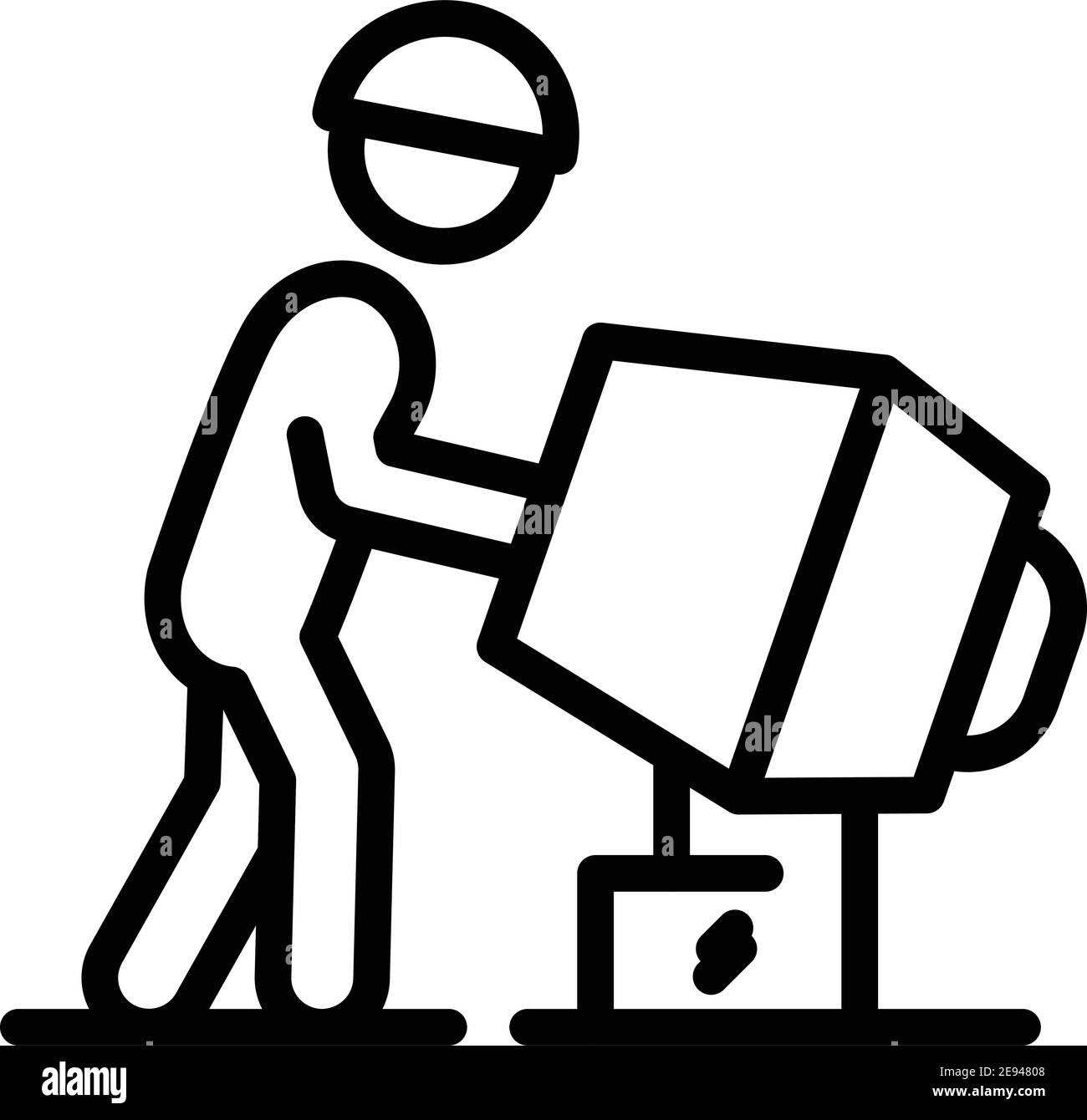 Builder mixer icon. Outline builder mixer vector icon for web design ...