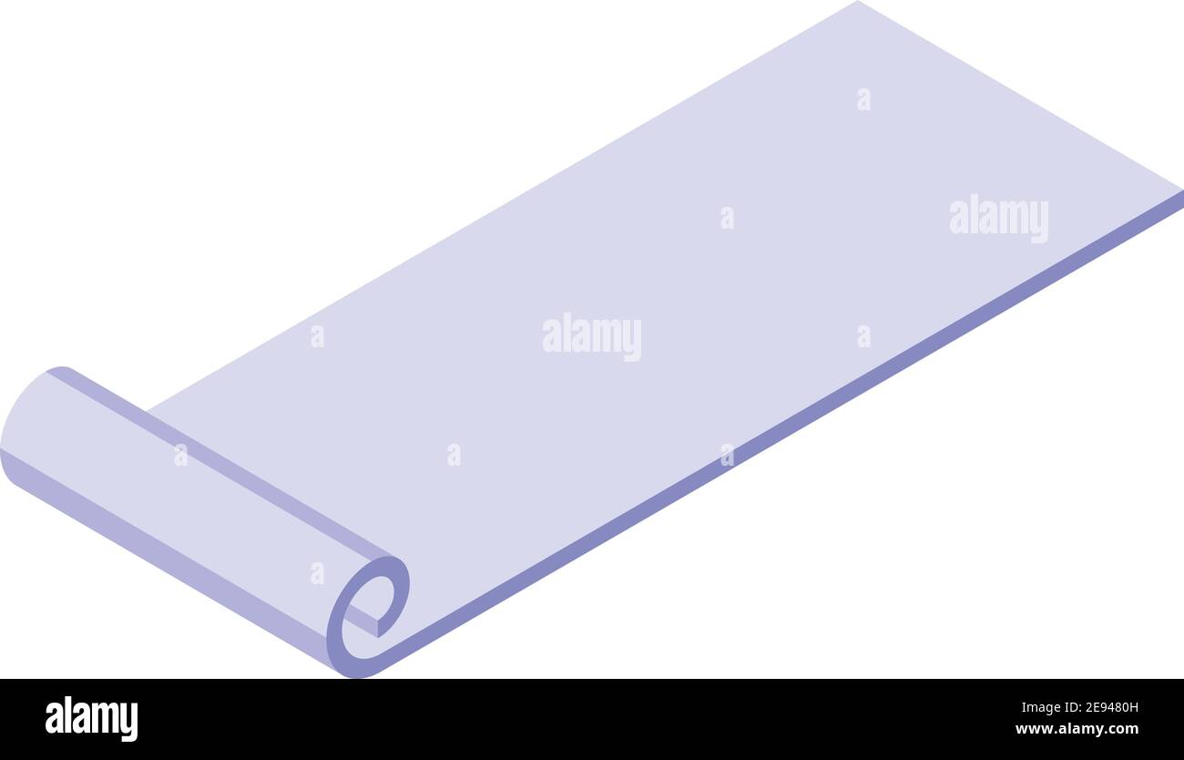 Fitness mat icon. Isometric of fitness mat vector icon for web design ...