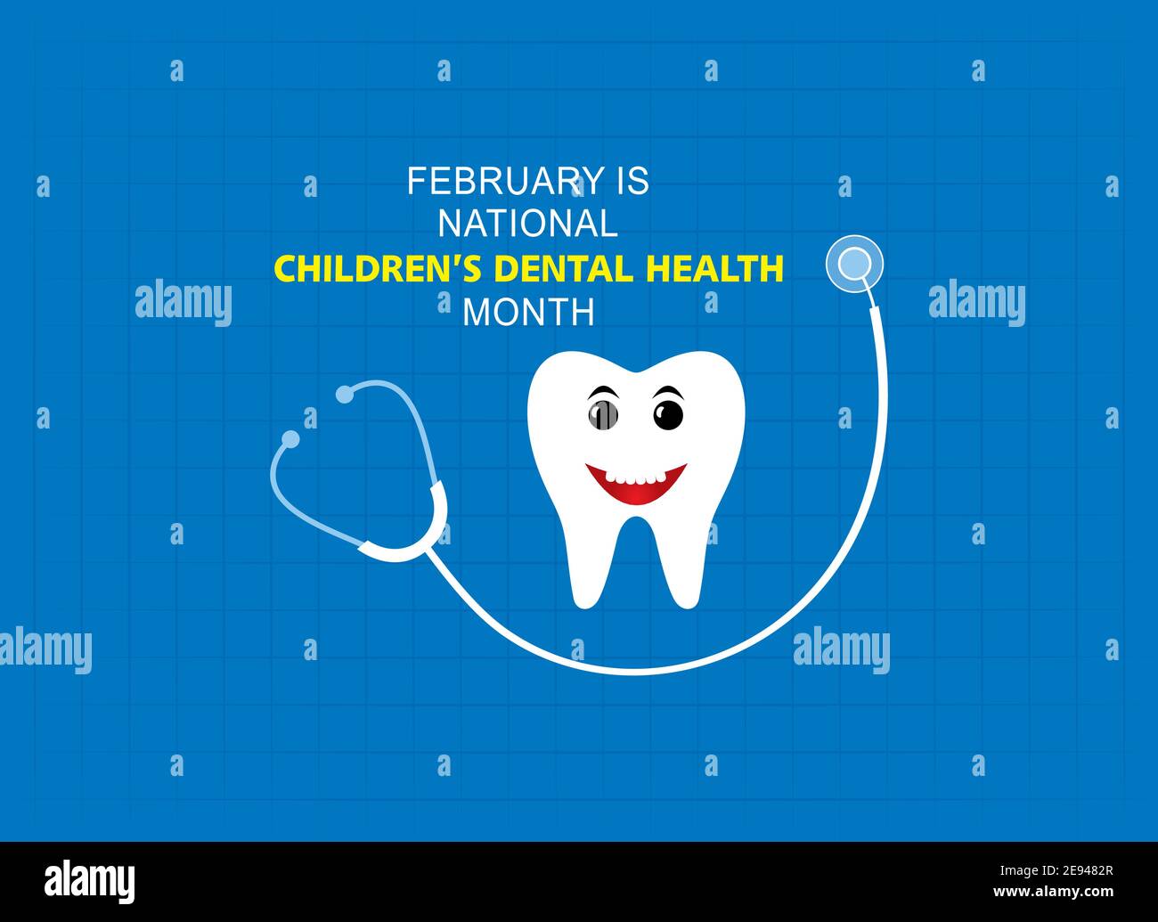Vector illustration of National Children's Dental Health observed in ...