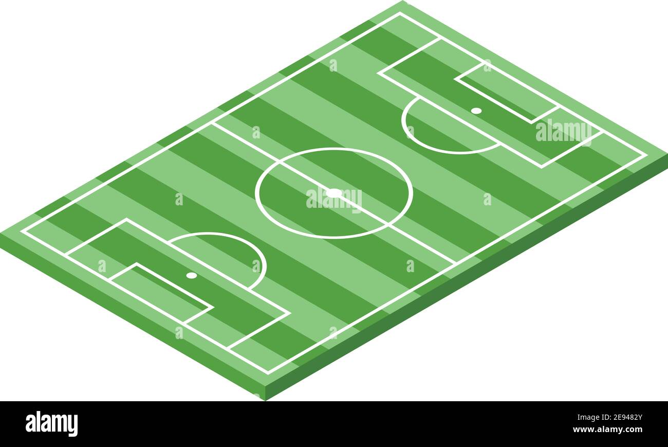 Soccer field icon. Isometric of soccer field vector icon for web design ...