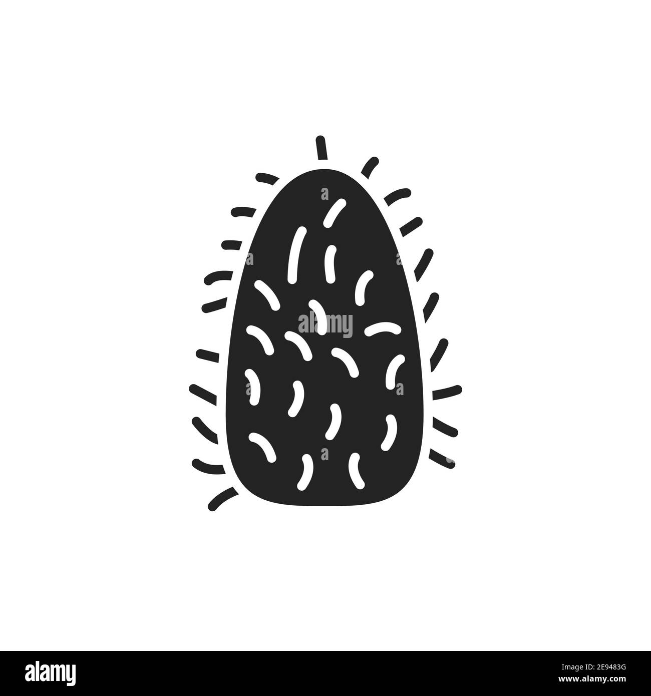 Virus rabies black glyph icon. Vector illustration Stock Vector Image ...