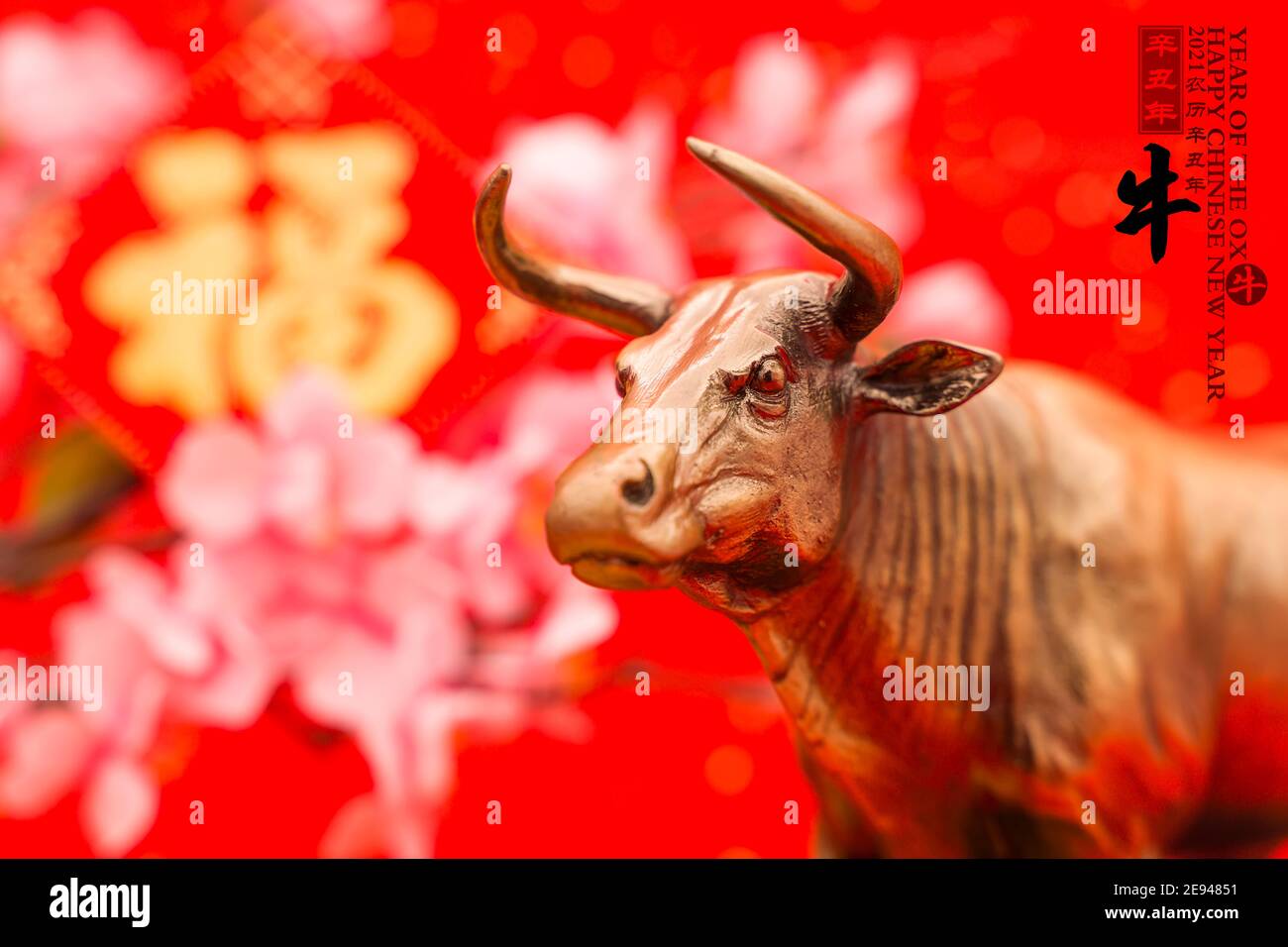 Tradition Chinese golden ox statue,2021 is year of the ox,Chinese ...