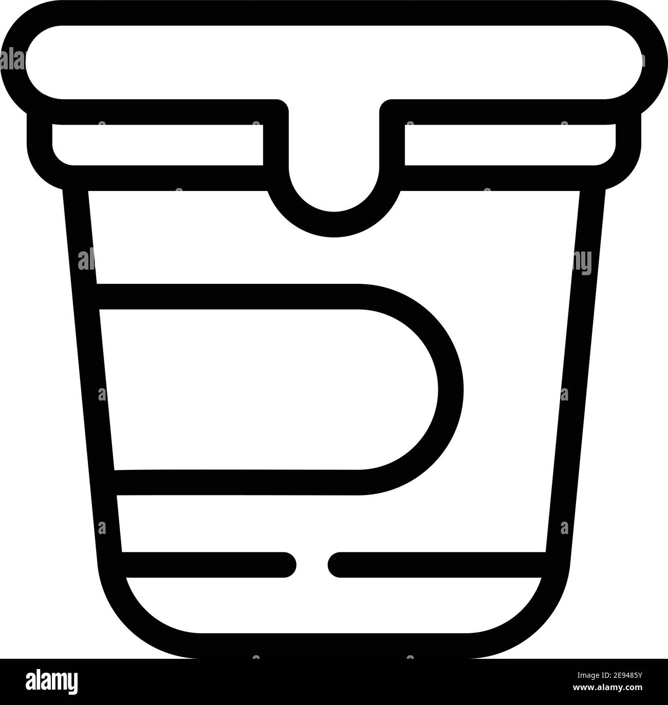 Yogurt icon. Outline yogurt vector icon for web design isolated on ...