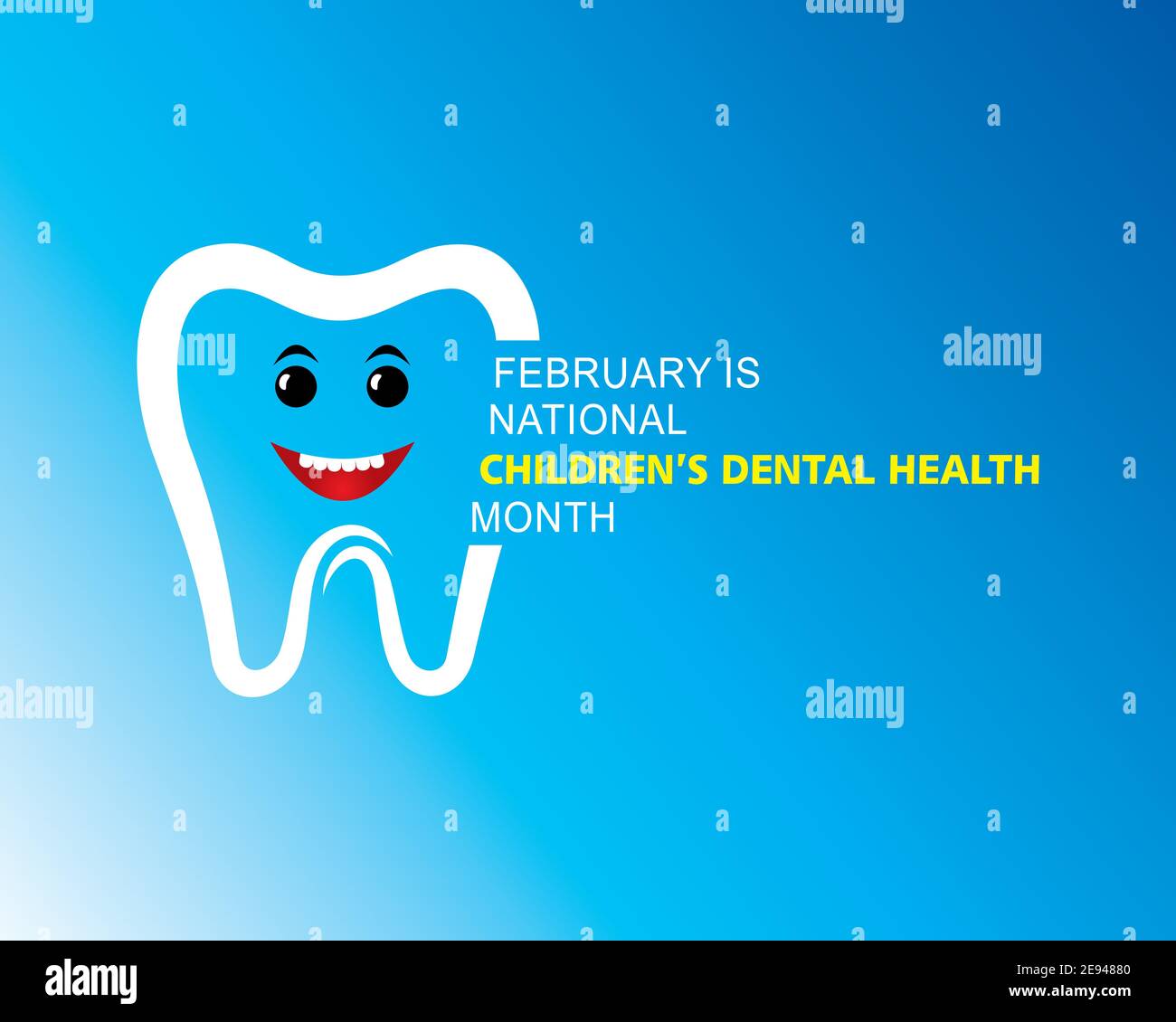 Vector illustration of National Children's Dental Health observed in ...