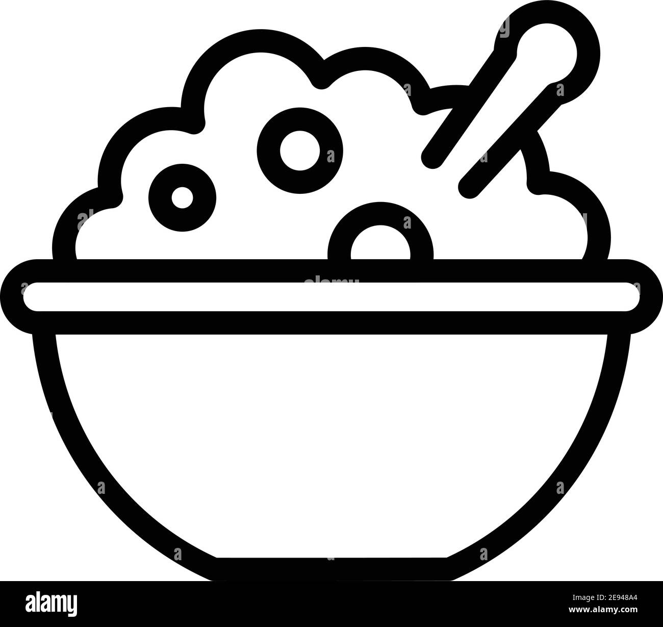 Sour cream icon. Outline sour cream vector icon for web design isolated ...