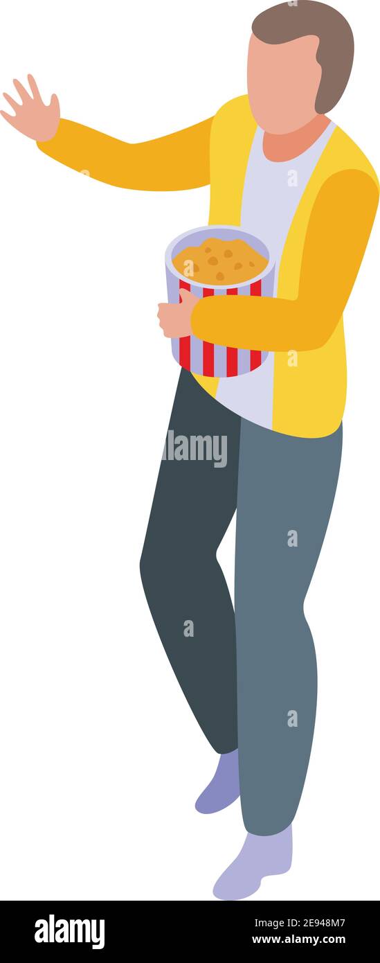 Frightened man icon. Isometric of frightened man vector icon for web ...