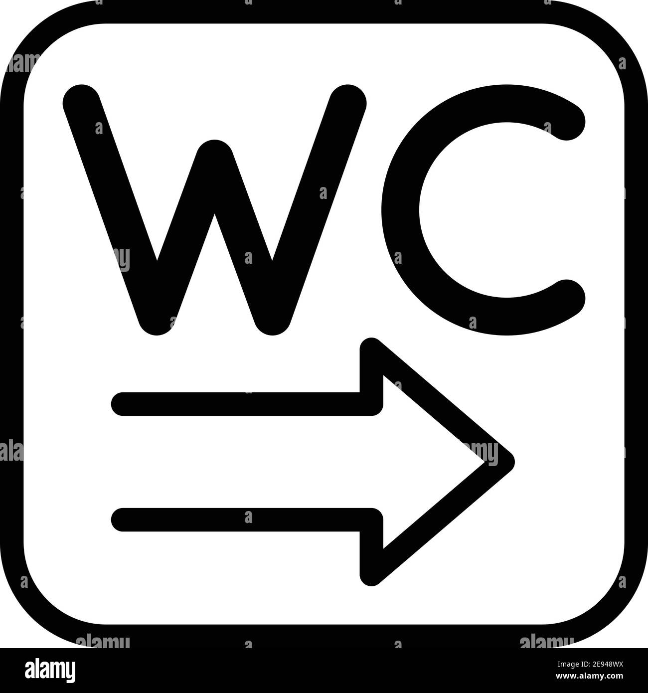 Wc direction icon. Outline wc direction vector icon for web design ...
