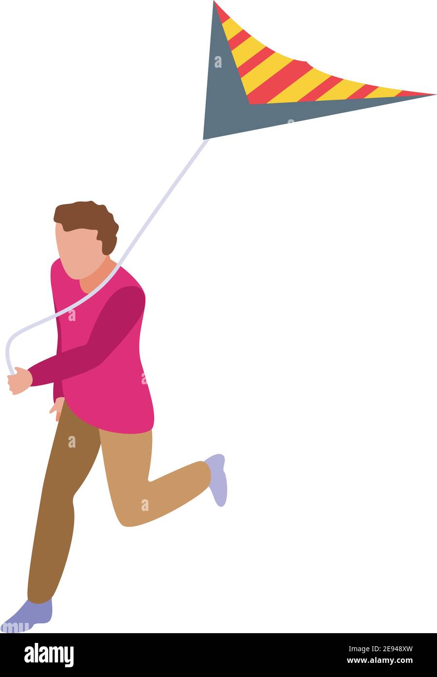 Air kite playing icon. Isometric of air kite playing vector icon for ...