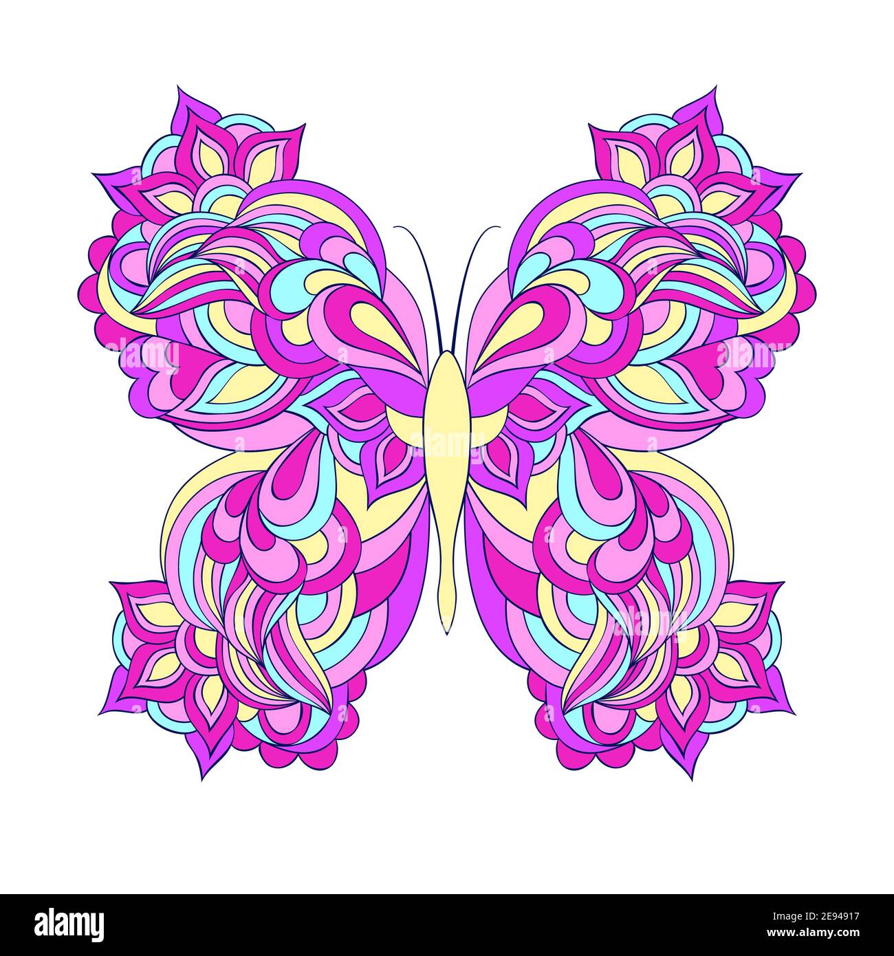 Butterfly drawing hi-res stock photography and images - Alamy