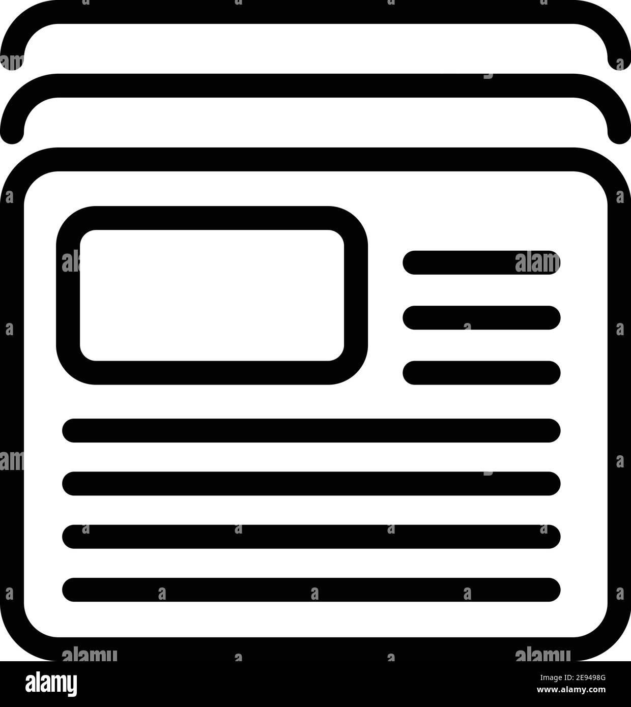 Publication newspaper icon. Outline publication newspaper vector icon ...