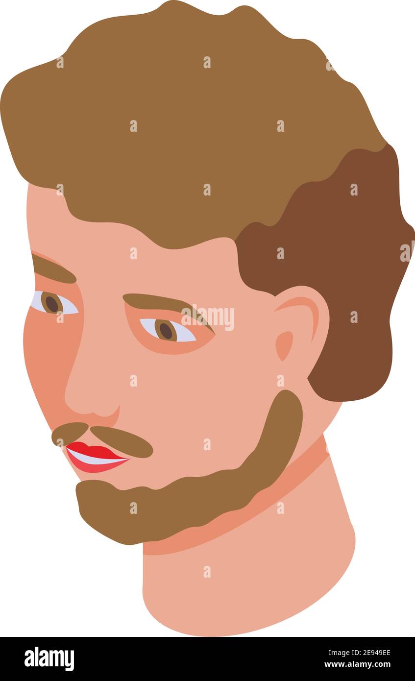 Head smiling boy icon. Isometric of head smiling boy vector icon for ...