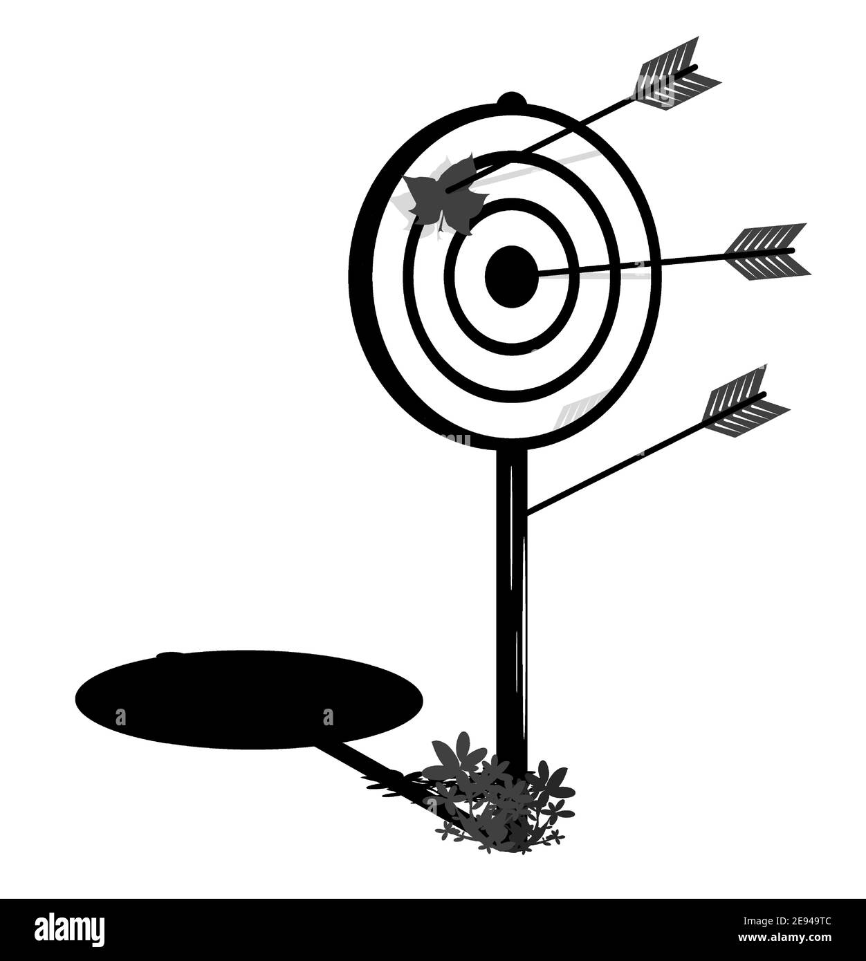 Business cartoon hitting target hi-res stock photography and images - Alamy